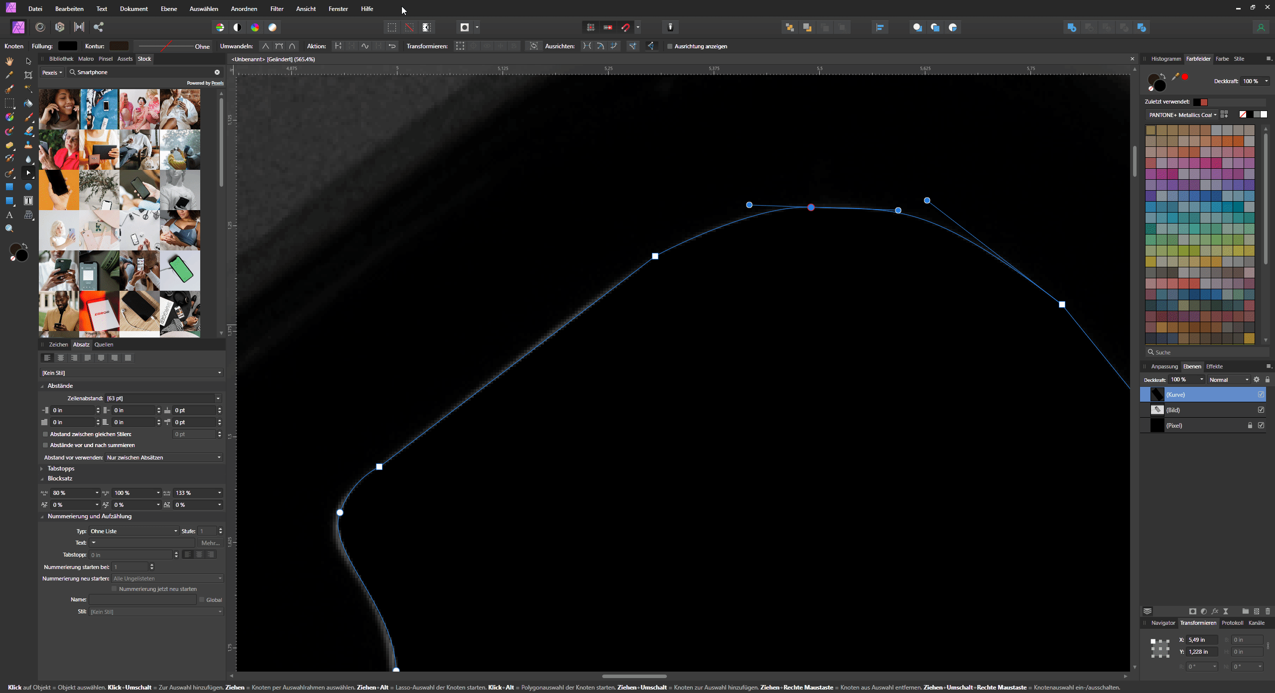 Add additional points to existing curve layer with pen tool (Affinity Photo) - Pre-V2 Archive of ...