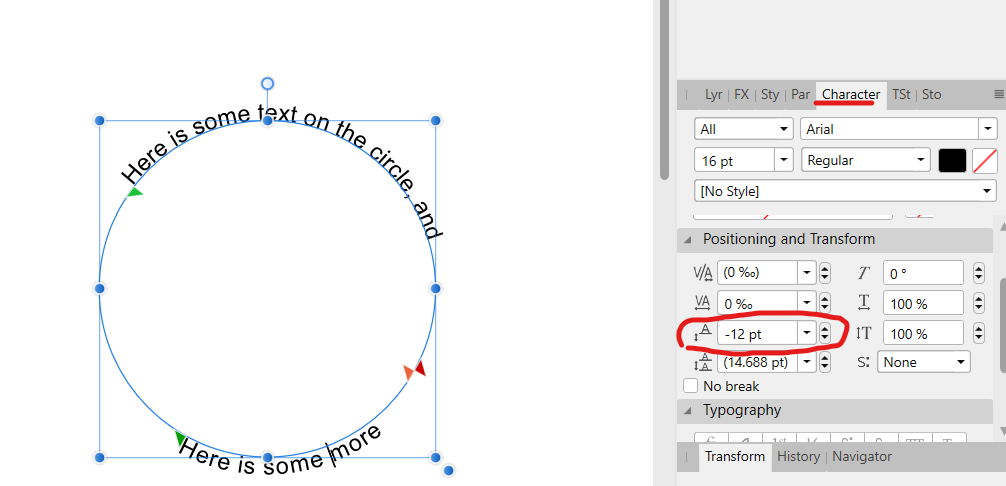 affinity designer, how to put logo on circle on the outside at bottom ...
