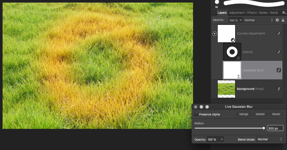 Adding Gaussian Blur to a child layer shows a weird line - Pre-V2 Archive of Affinity on Desktop ...