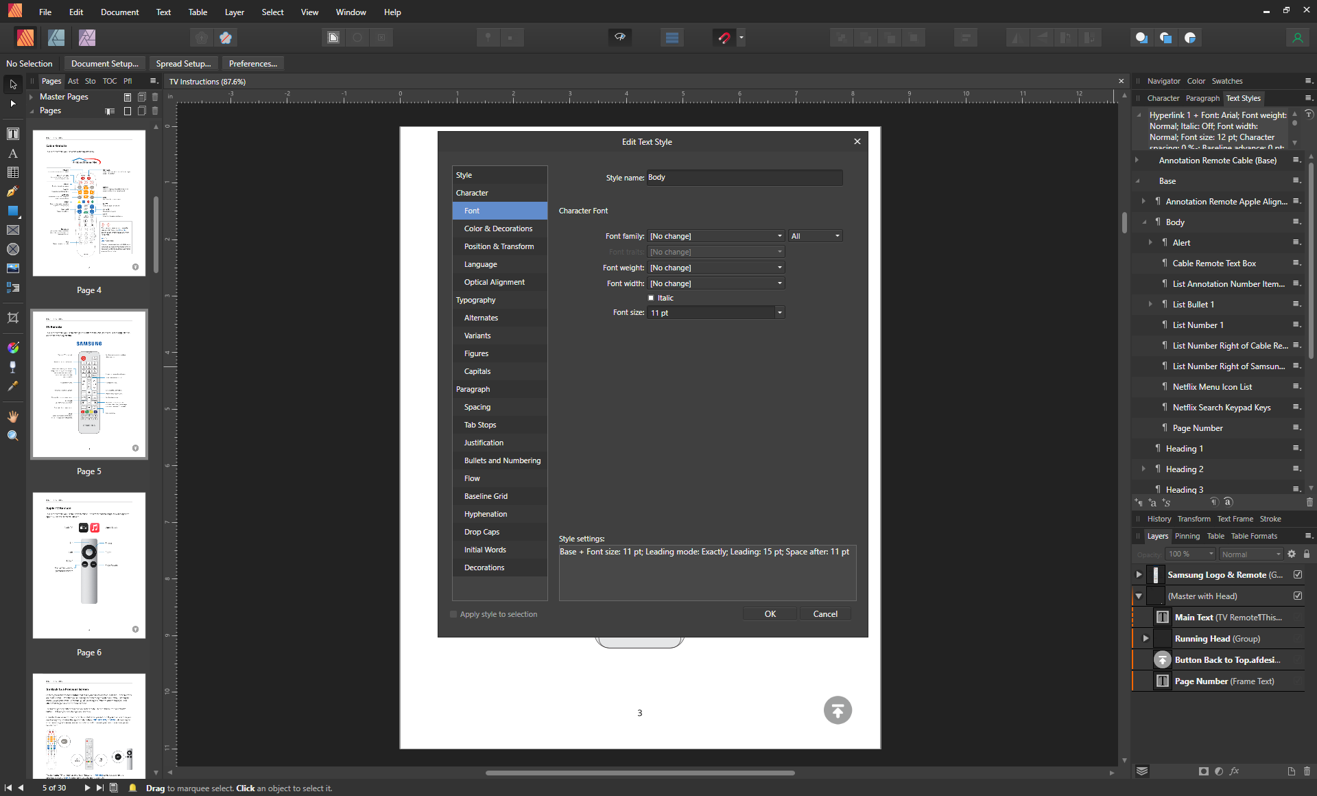 Edit Text Style dialog window position - V1 Bugs found on Windows - Affinity | Forum
