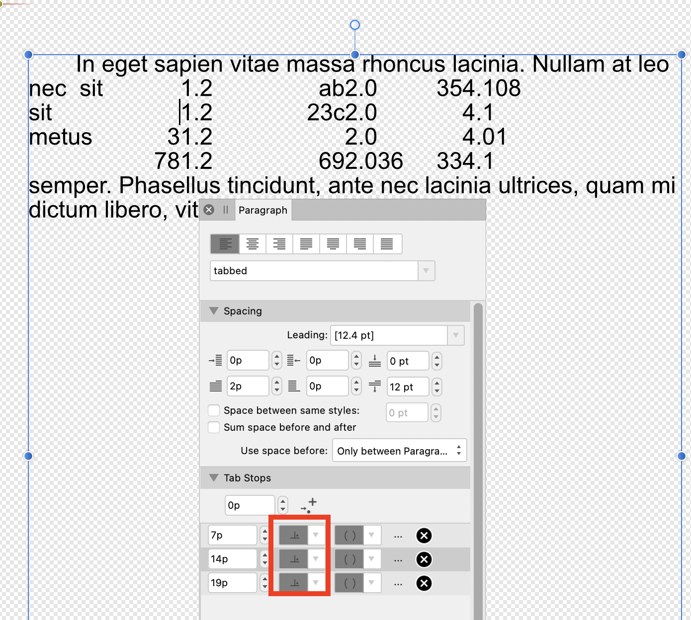 Tabbed text: auto tabs right aligned? - Pre-V2 Archive of Affinity on Desktop Questions (macOS ...