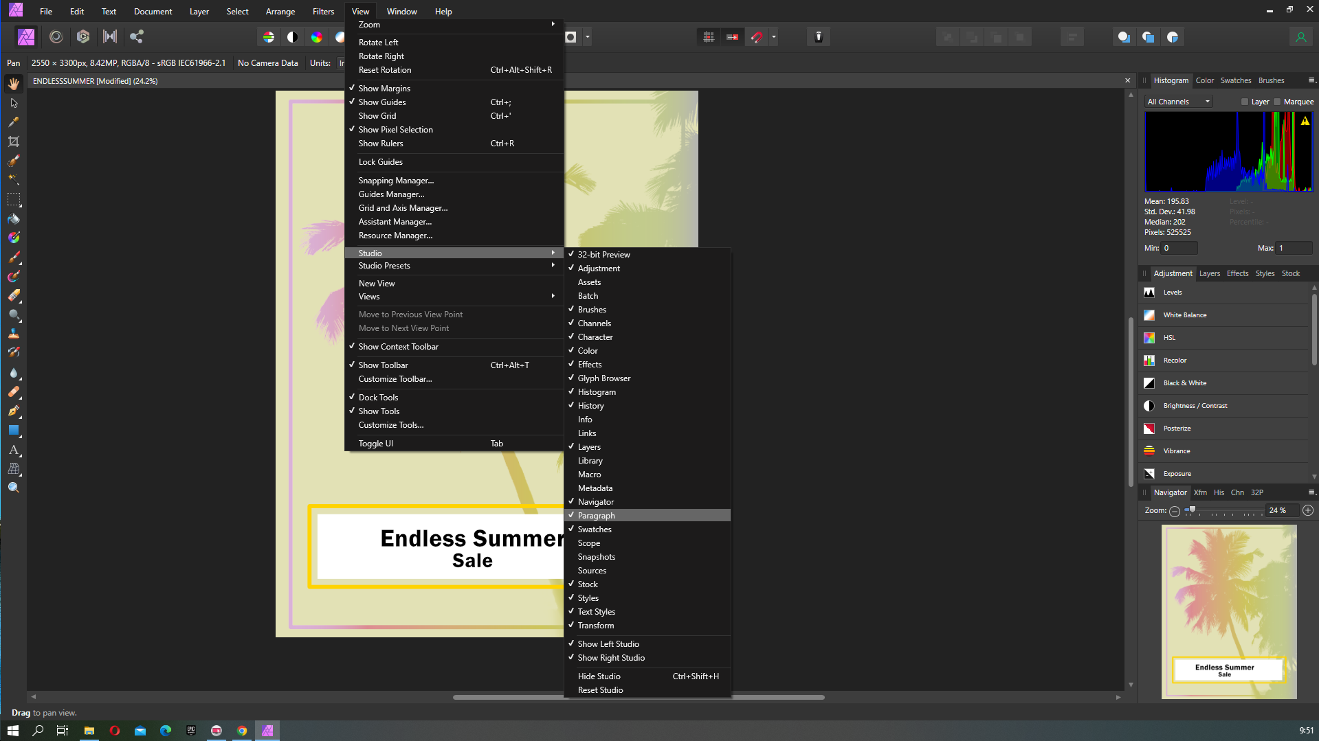 Where Paragraph panel Go ??? - V1 Bugs found on Windows - Affinity | Forum