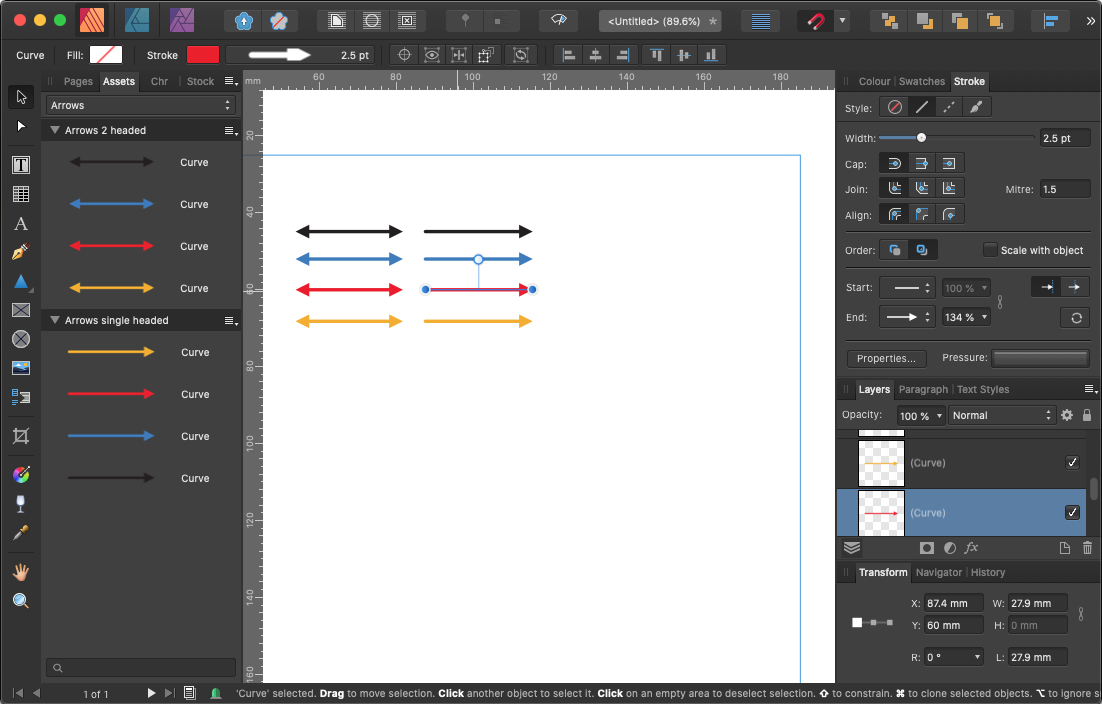 Can you insert shapes, like arrows between textbox & pictures in Affinity Publisher? - Pre-V2 ...