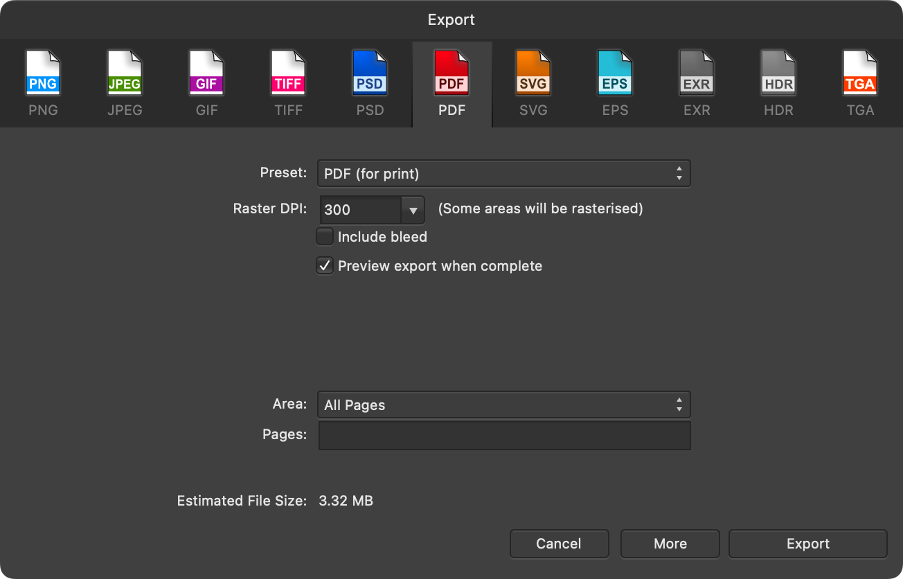 Trouble exporting pdf - Pre-V2 Archive of Affinity on Desktop Questions ... Trouble exporting pdf - Pre-V2 Archive of Affinity on Desktop Questions ...