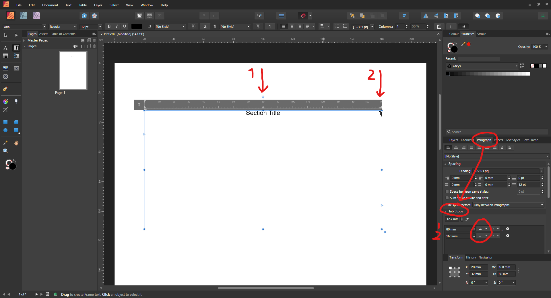 Positioning pagination in a header - Pre-V2 Archive of Desktop Questions (macOS and Windows ...