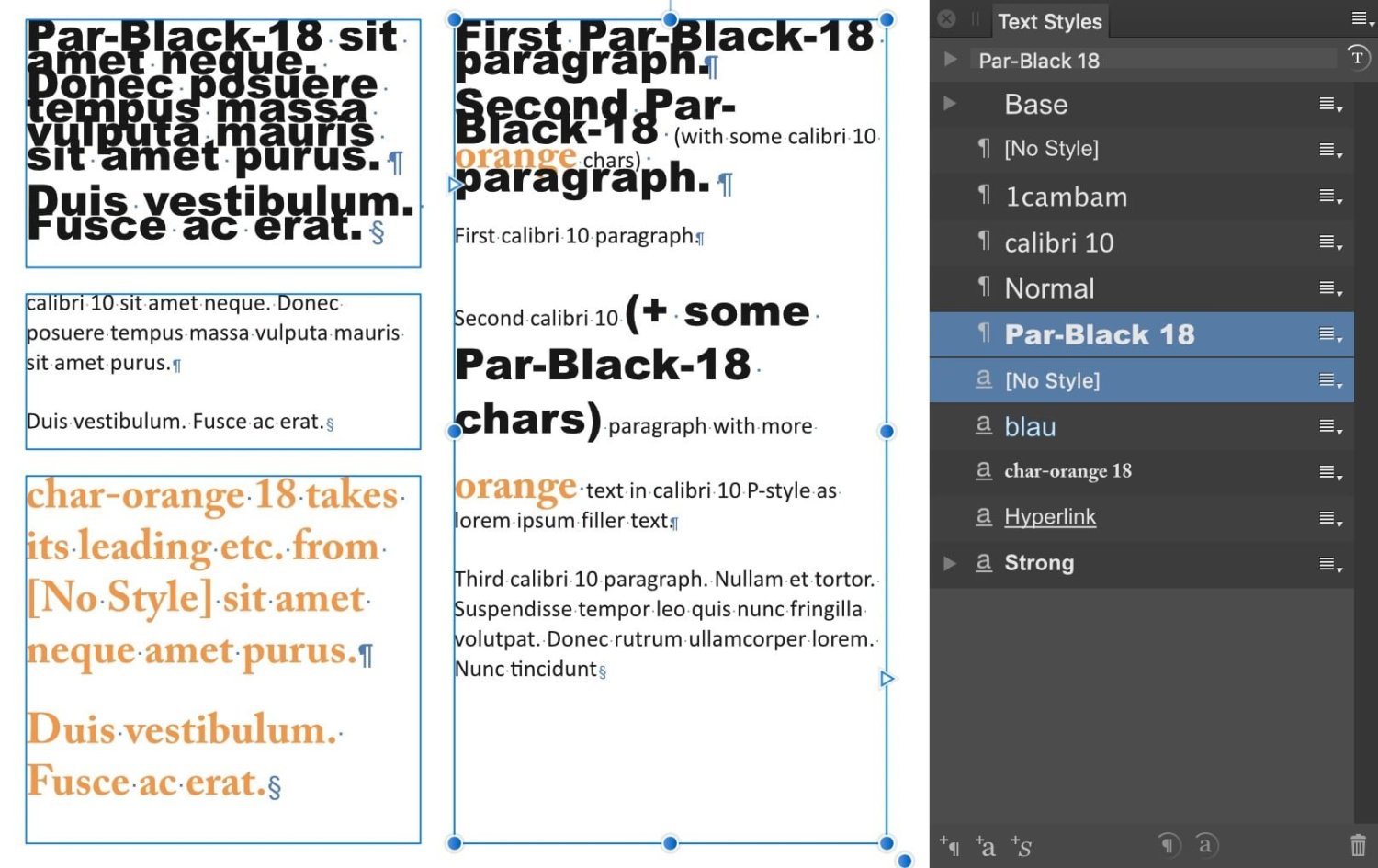 Para styles and Text styles behaviour. Please explain. - Pre-V2 Archive of Desktop Questions ...