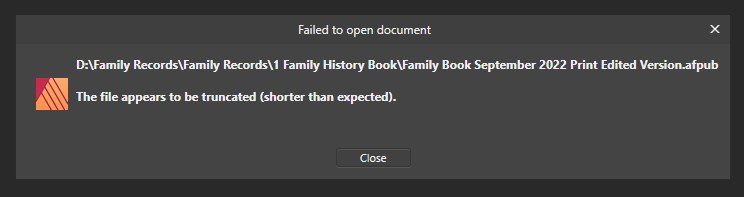 Publisher Crash - Pre-V2 Archive of Affinity on Desktop Questions (macOS and Windows) - Affinity ...