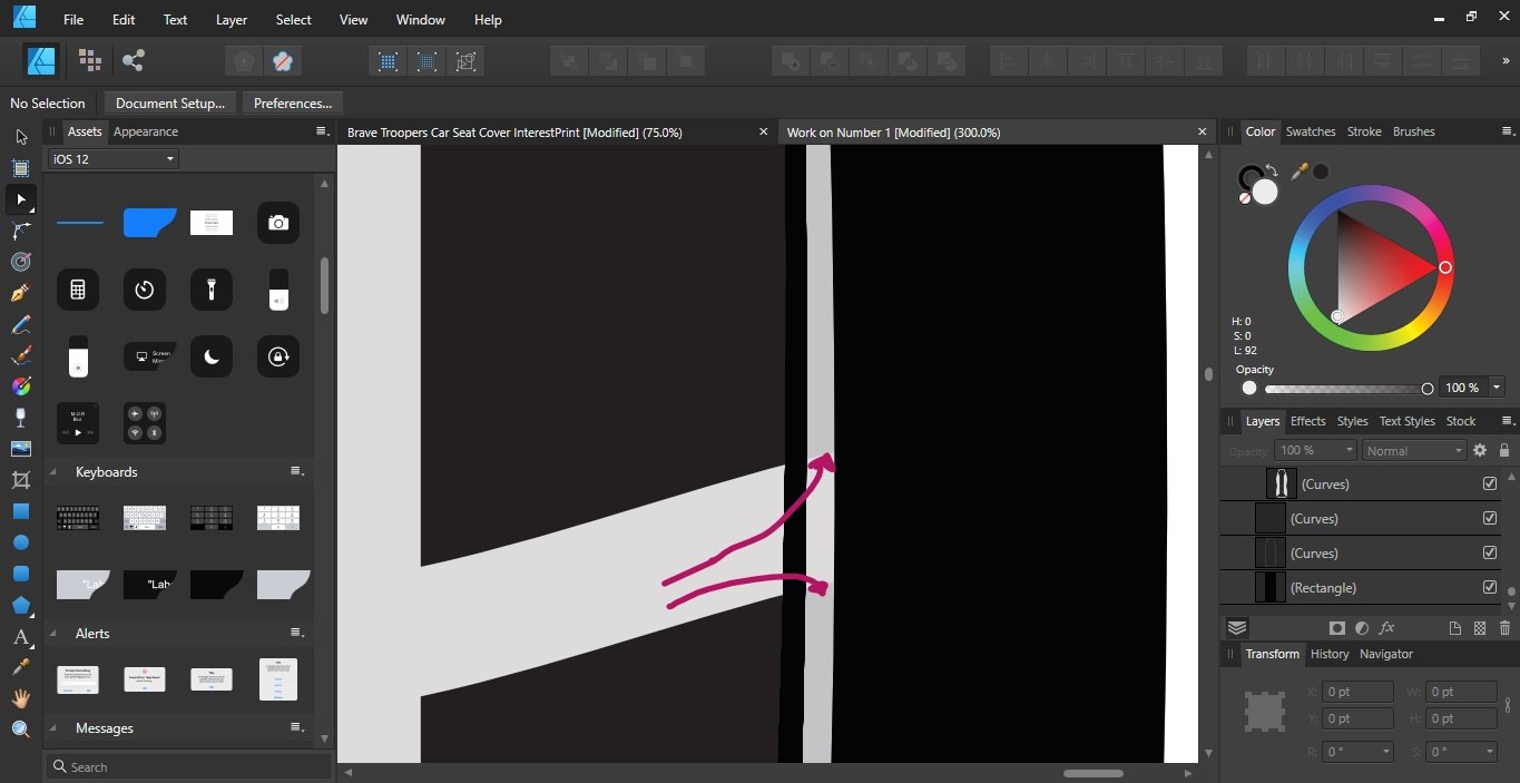 Regarding Shapes That Are Showing Through In Affinity Designer Will
