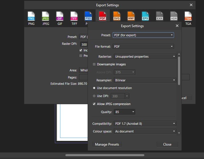 No Crop Mark Option When Exporting Pre V2 Archive Of Affinity On
