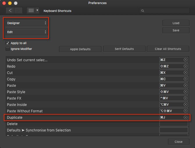 Designer, key combo for duplicate - Pre-V2 Archive of Desktop Questions (macOS and Windows ...