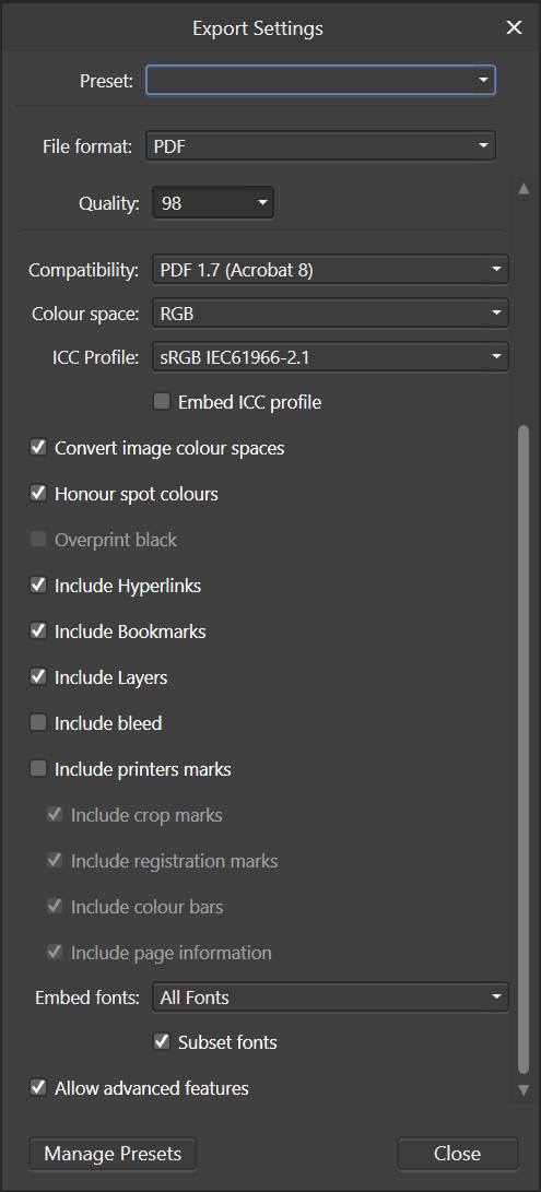 Affinity Publisher - Getting blend modes recognized in exported PDF - Pre-V2 Archive of Desktop ...
