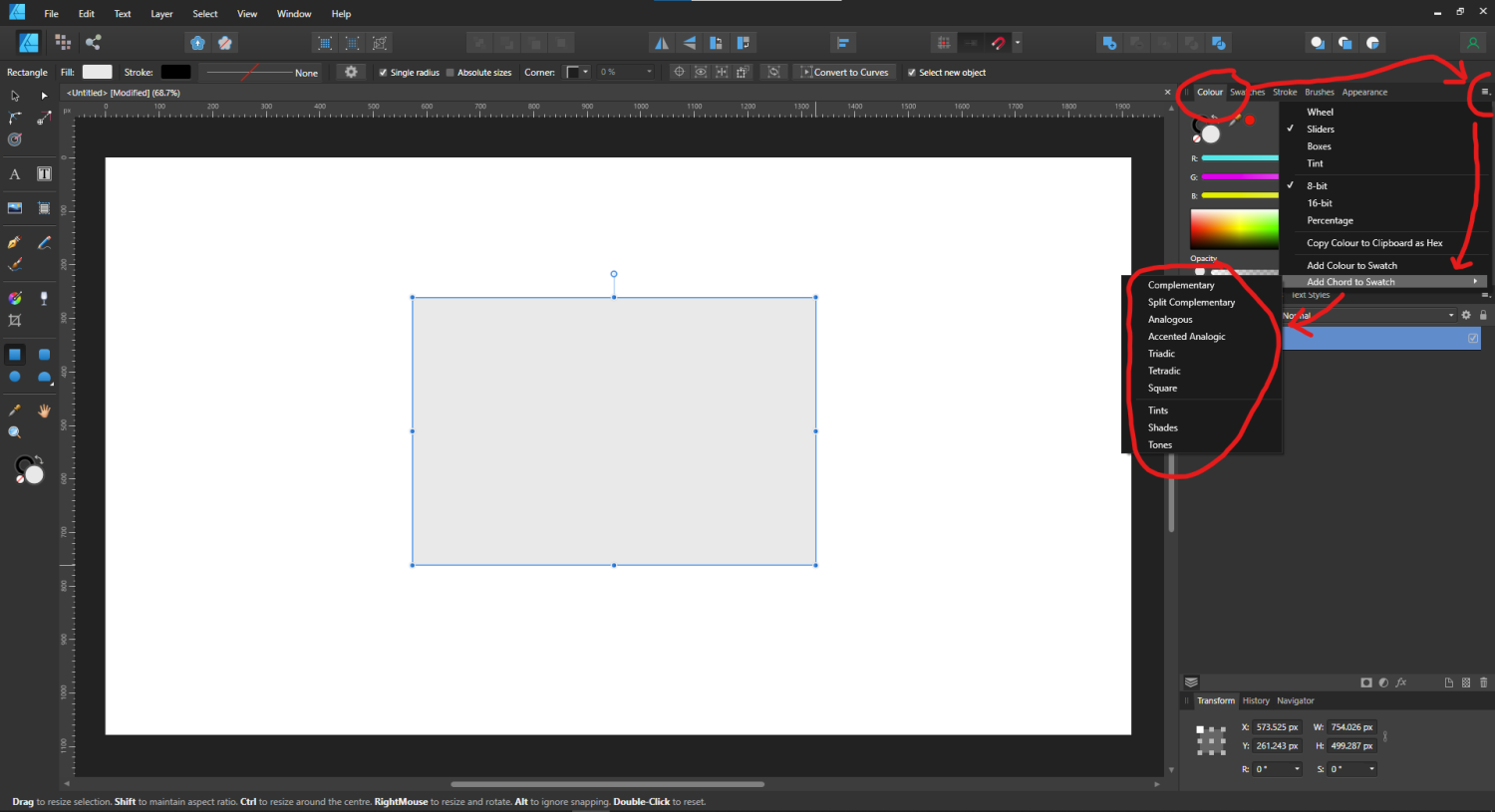 Color palette generator. - Feedback for the V1 Affinity Suite of ...