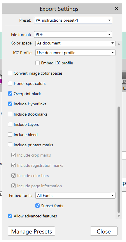 trouble with pdf export presets - Pre-V2 Archive of Affinity on Desktop Questions (macOS and ...