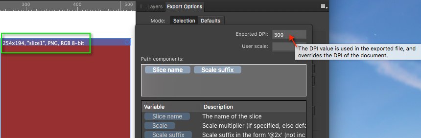 Export Persona - Slices Panel - "Exported DPI" - What is this? - Pre-V2 Archive of Desktop ...