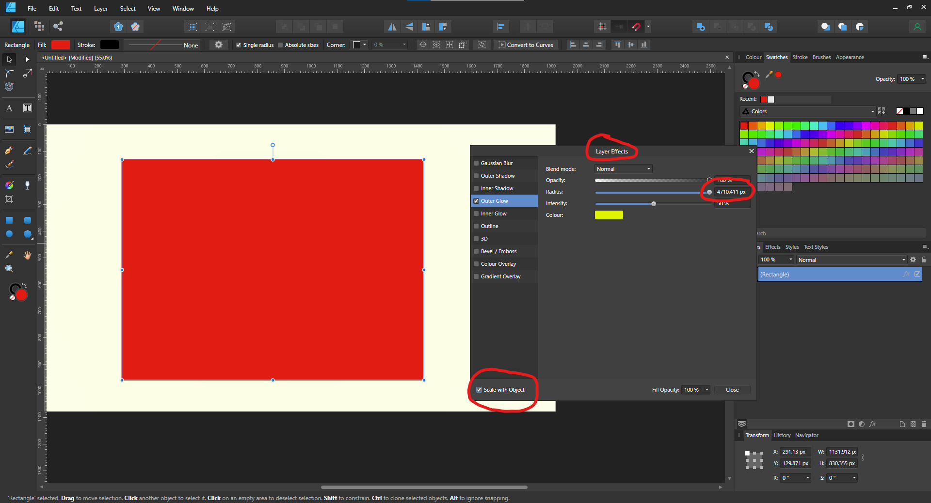 Outer/Inner Glow not locked to 1024px max - Feedback for Affinity Designer V1 on Desktop ...