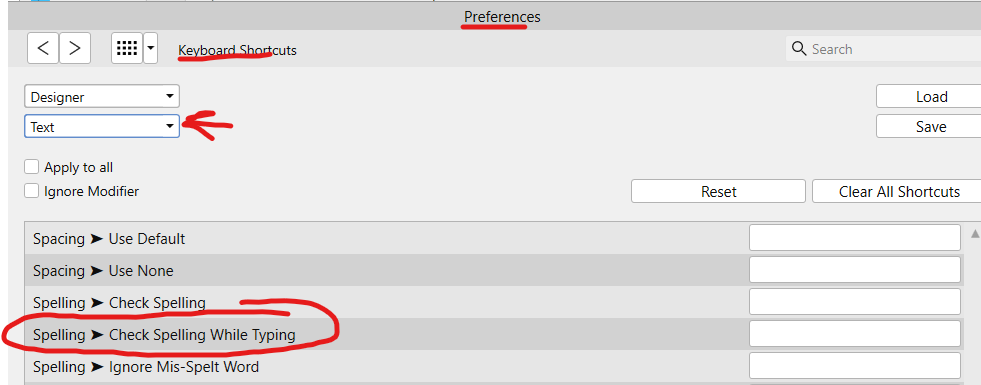 Keyboard shortcut to toggle off/on red spellcheck underlines ...