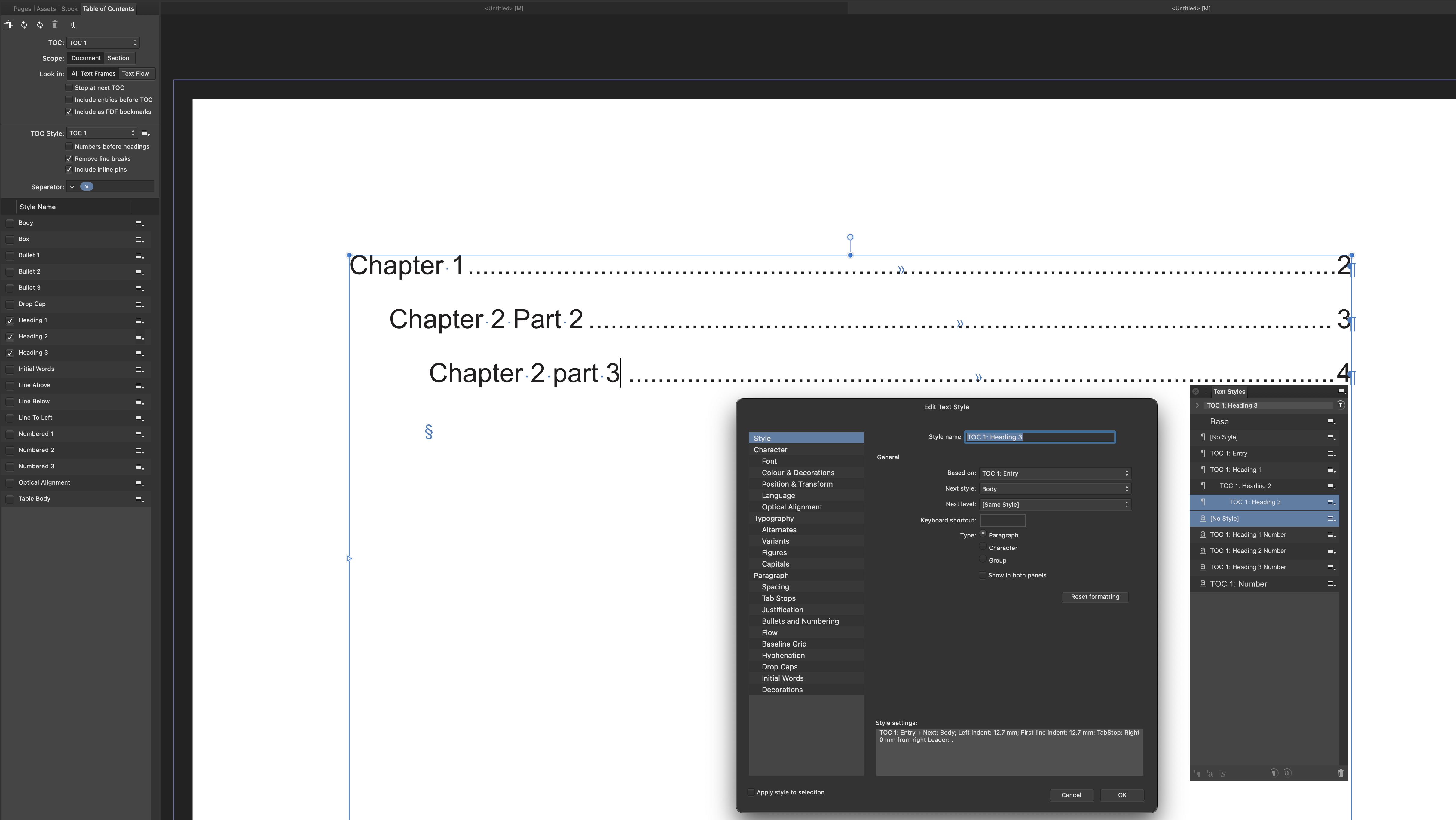 Creating Heading 3 In The Hierarchy Of A Table Of Contents How To
