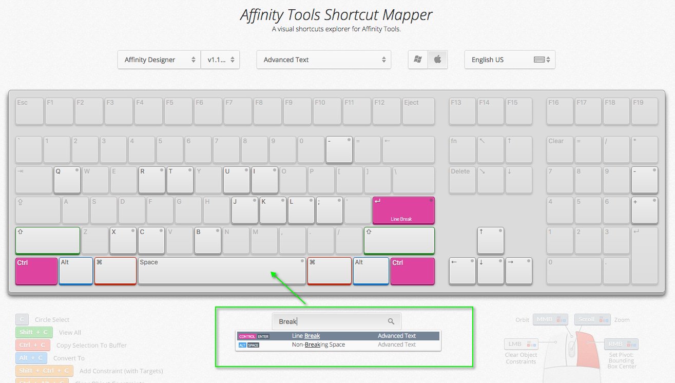 Custom Keyboard Shortcut For All Clickable Tools Actions Feedback For Affinity Designer V1 On