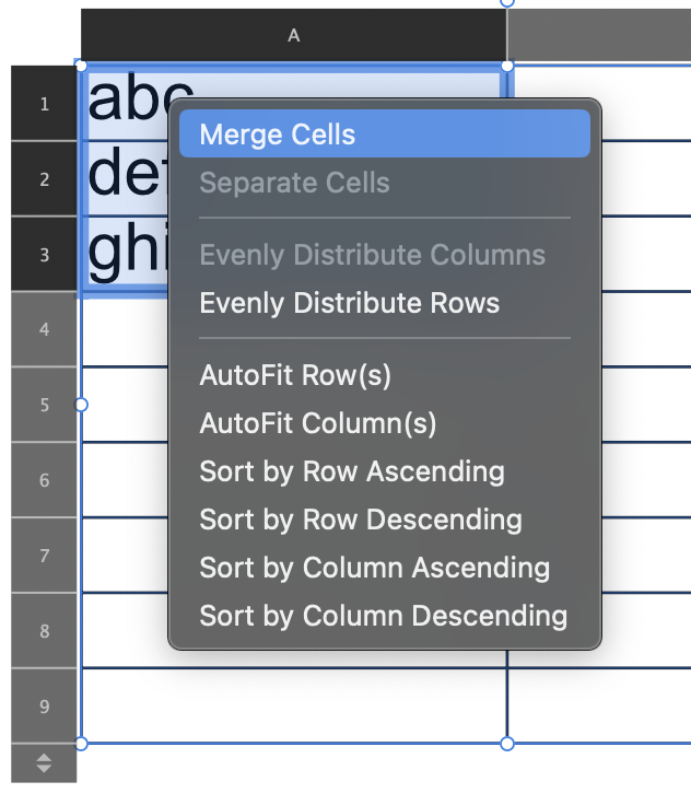 Missing spilt cell option in table in affinity publisher - Feedback for the Affinity V2 Suite of ...