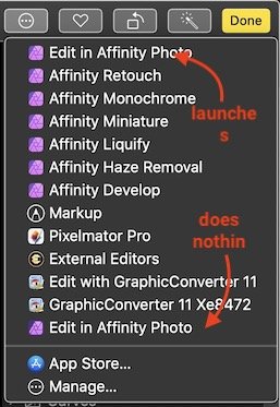 Extensions in Apple Photo App - V2 Bugs found on macOS - Affinity | Forum