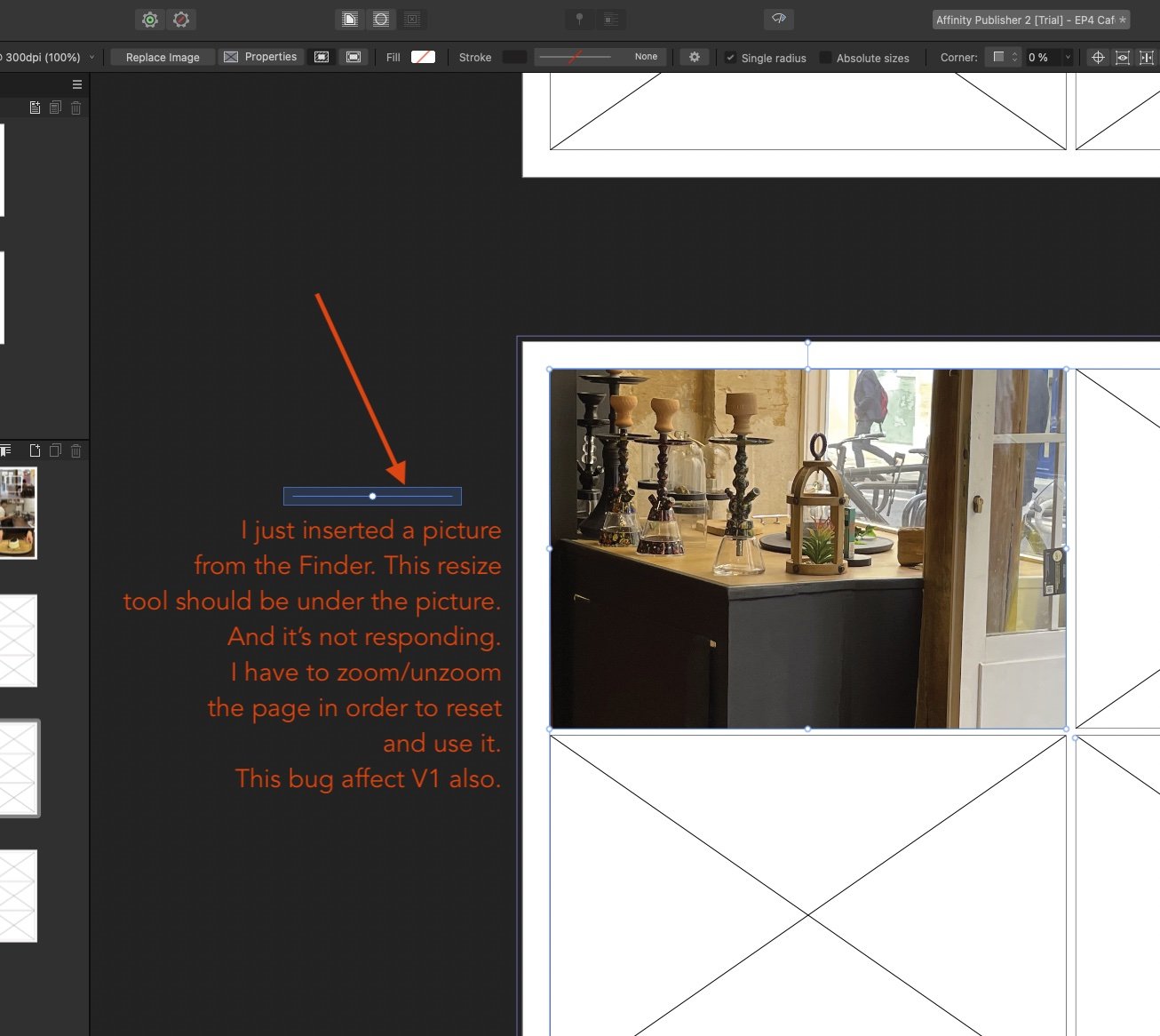 Resize Tool Is Not Working On Image When Image Inserted From Finder V2 Bugs Found On Macos