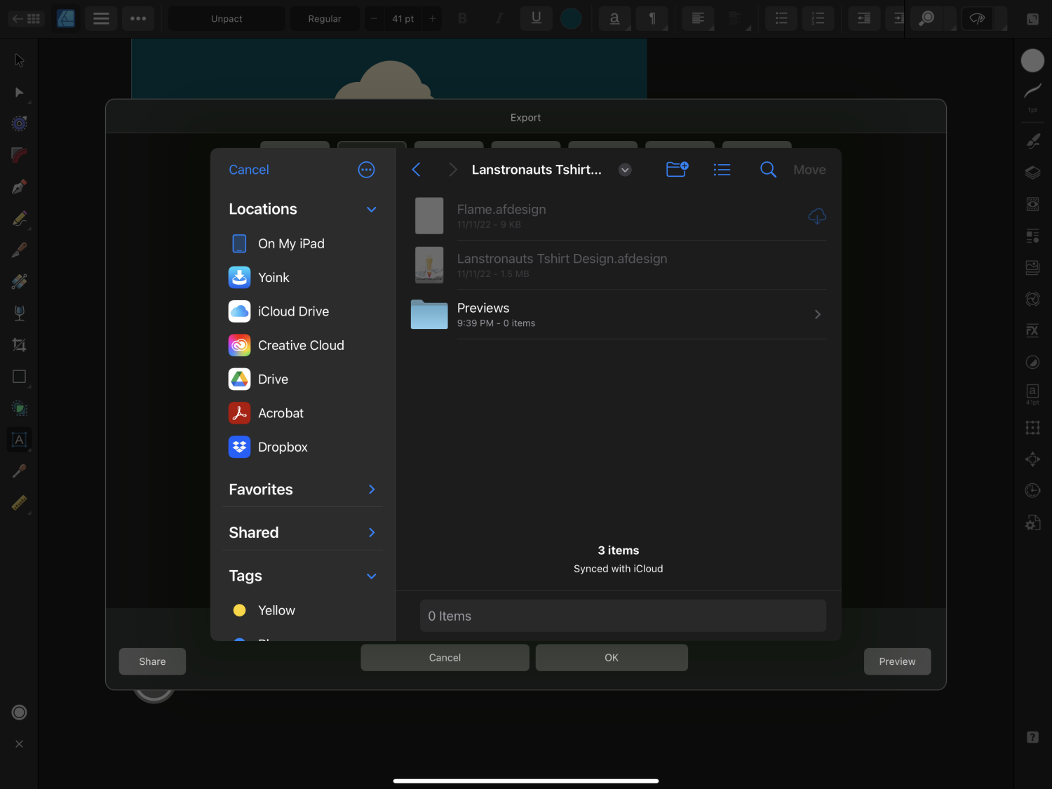 Exporting File Not Working - V2 Bugs found on iPad - Affinity | Forum Exporting File Not Working - V2 Bugs found on iPad - Affinity | Forum