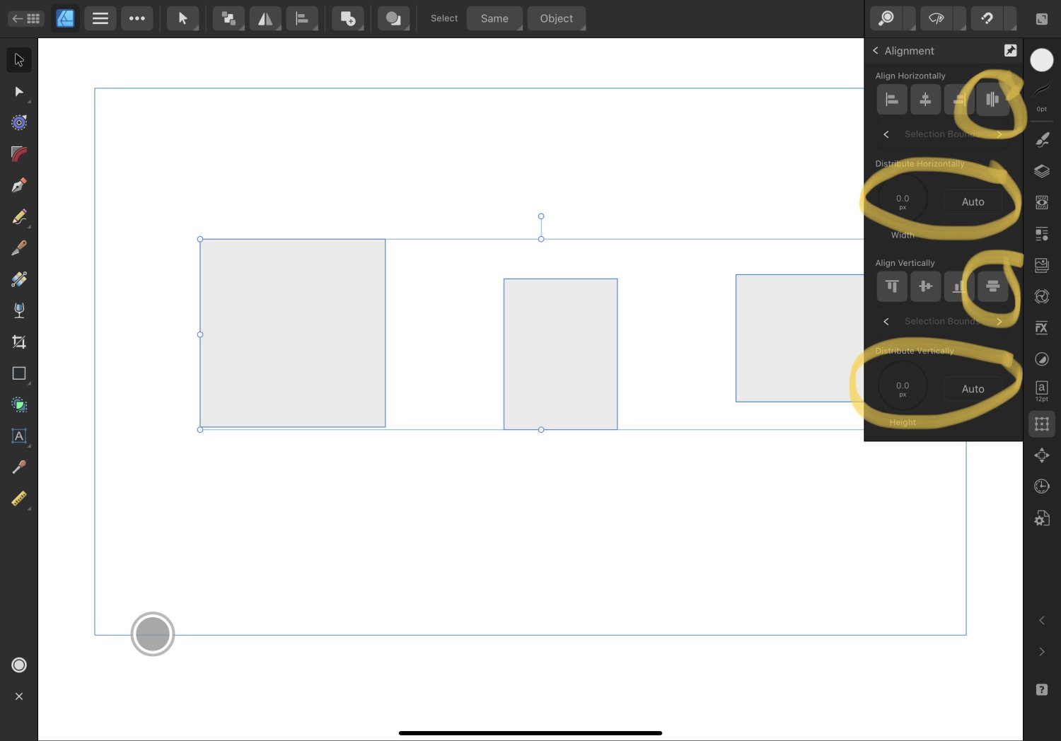 Designer V2 Distribute alignment can’t access manual distribute - V2 ...