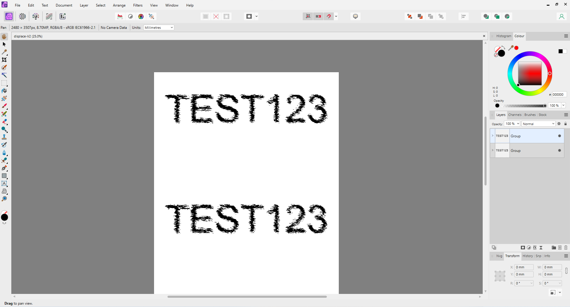 How To Duplicate Object With Live Displacement Affinity On Desktop
