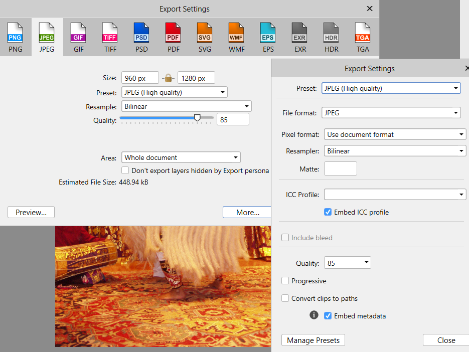 You cannot choose the image resolution (dpi) when exporting. - Desktop Questions (macOS and ...