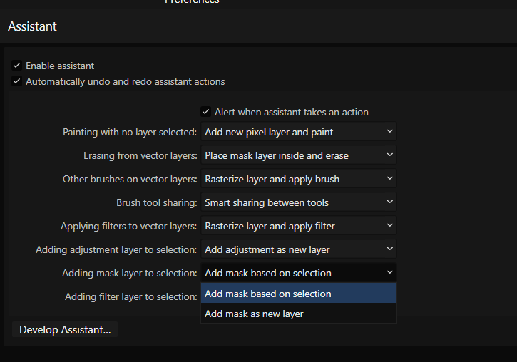 Photo V2: Undoing the first brush stroke in a mask layer removes the mask layer - Desktop ...
