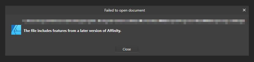 Designer V 2 Files Not Backwards Compatible With Older Versions Feedback For The Affinity V2