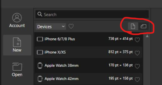 New Document Dialog Window Not Maintaining Preset Document