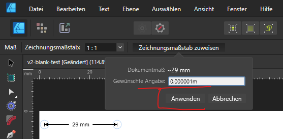 Measurement tool: setting scale always causes crash, possible reason ...