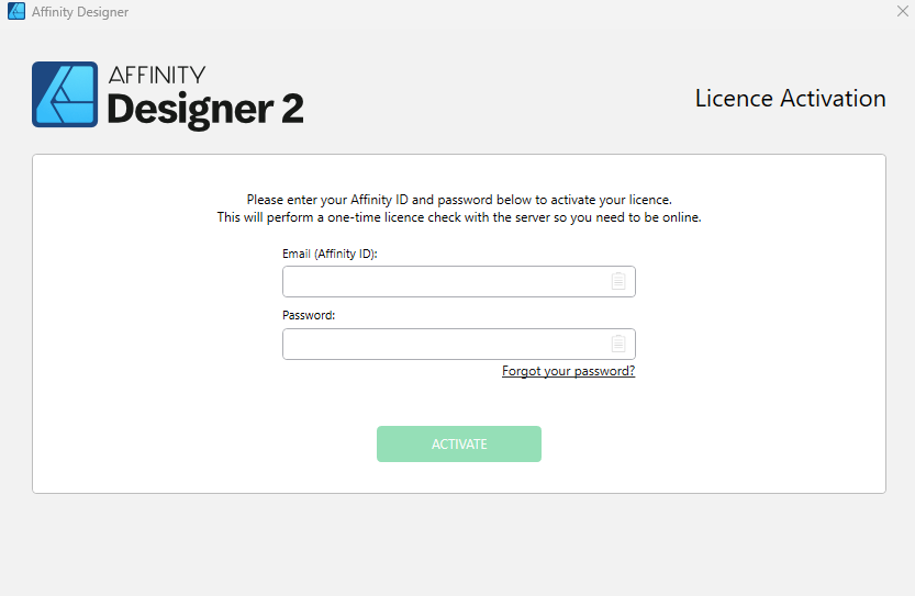 Unable to activate V2 licence on windows - Desktop Questions (macOS and Windows) - Affinity | Forum