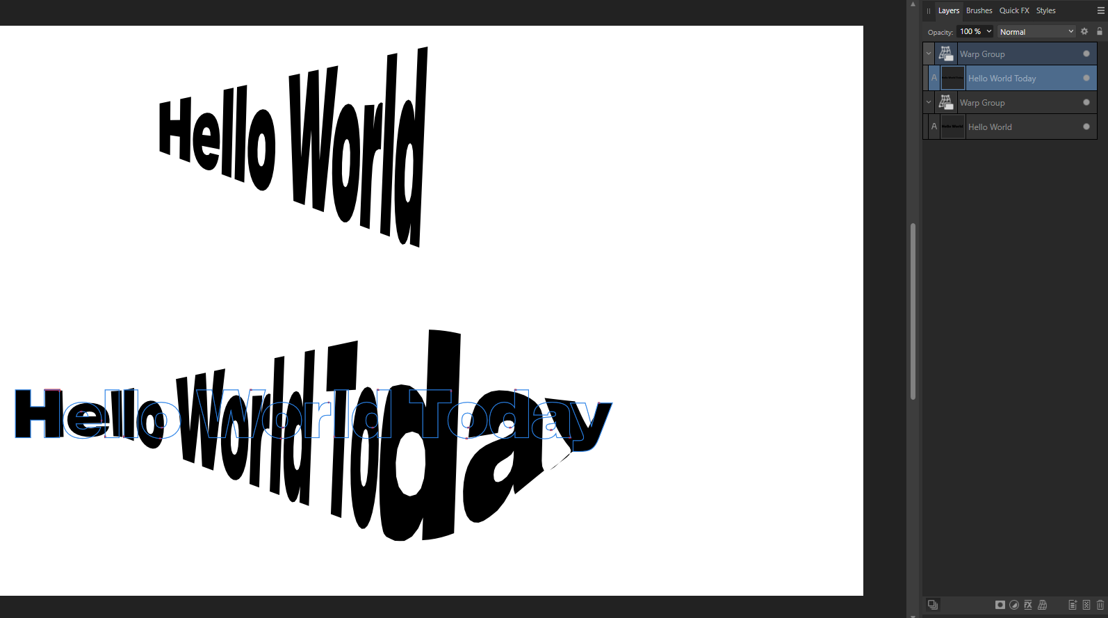 Warping Text Then Modifying It Doesnt Extend To The New Edges V2 Bugs Found On Windows 