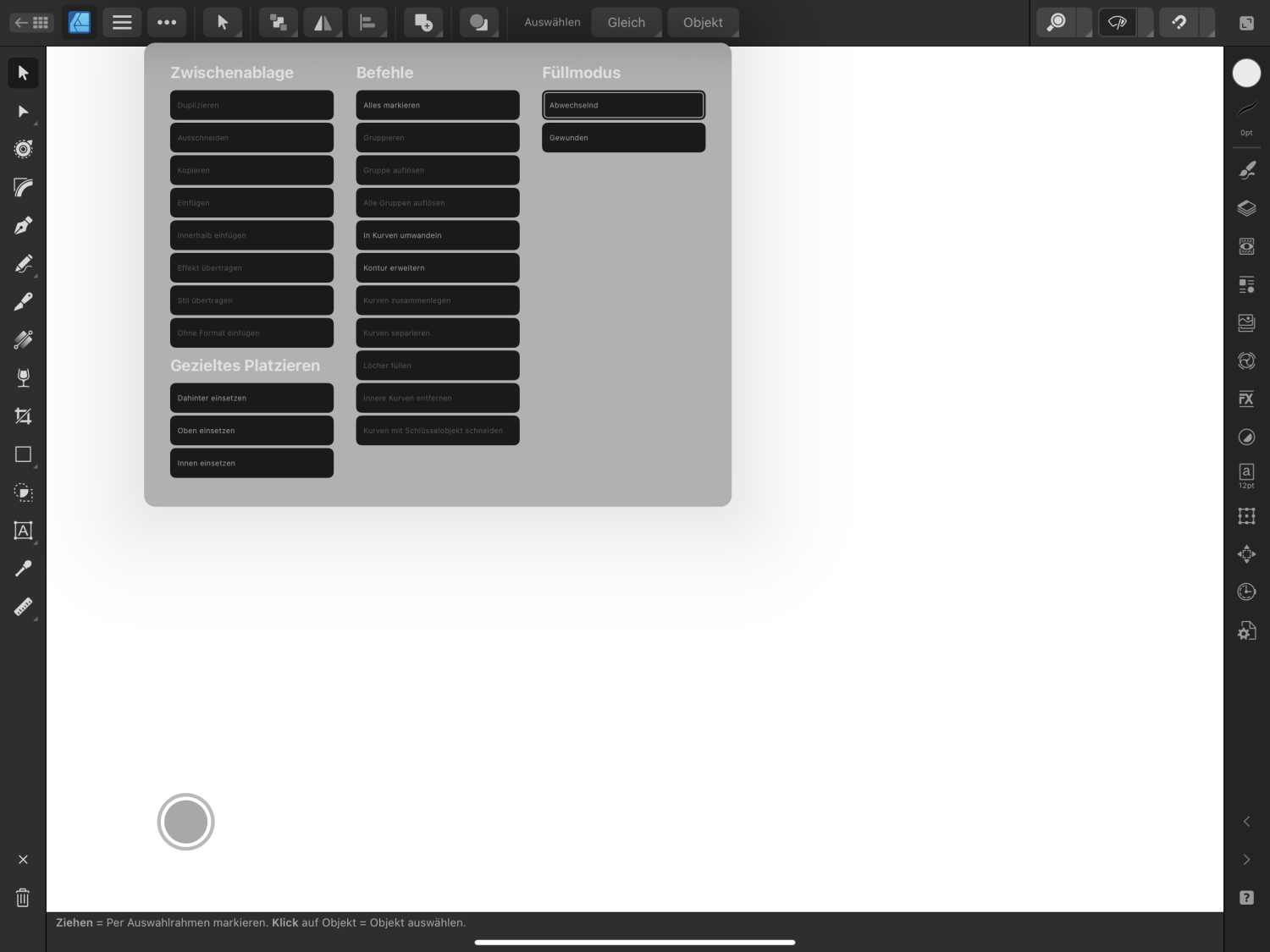 ipad-apps-edit-menu-german-language-font-size-to-small-feedback-for