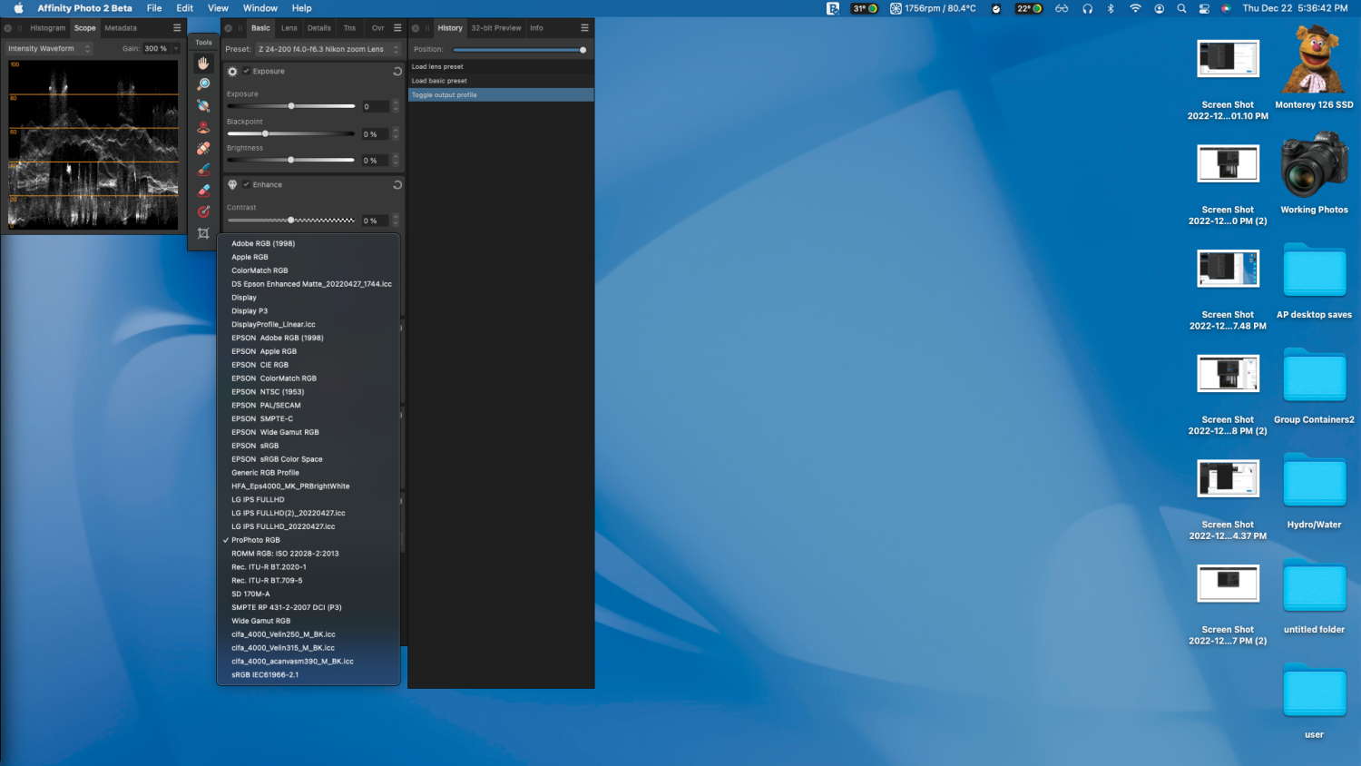 Missing Colour Profiles - V2 Bugs found on macOS - Affinity | Forum