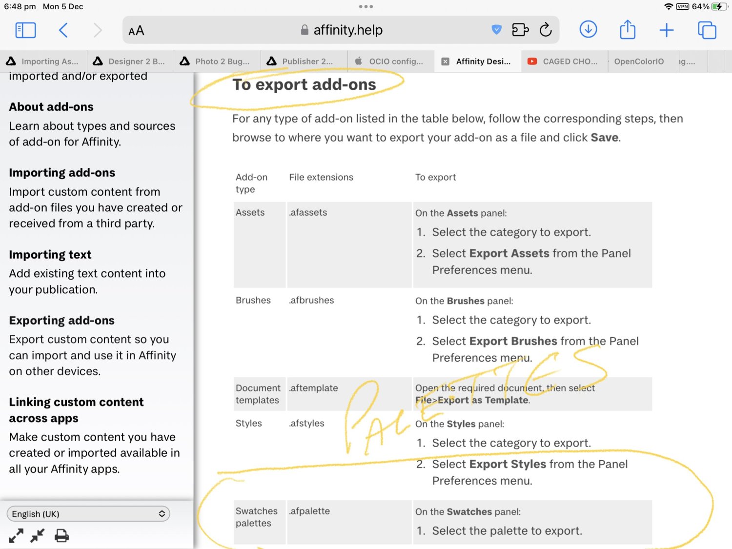 Importing Assets And Pallets Easily From Mac Ipad Questions Affinity Forum