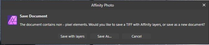 Failure to save modified tiff files in Photo - Desktop Questions (macOS and Windows) - Affinity ...