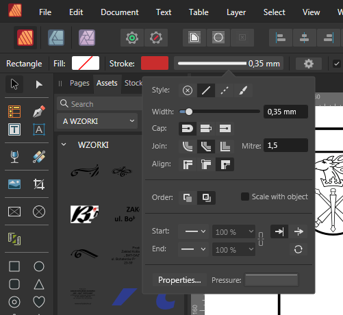 Affinity Designer 2.0.3 Contour (line thickness UI) does not work! - V2 Bugs found on Windows ...