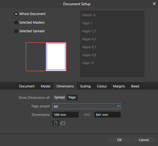 Document Set Up displays wrong A5/A4/A3 etc page sizes for V1 files - V2 Bugs found on Windows ...