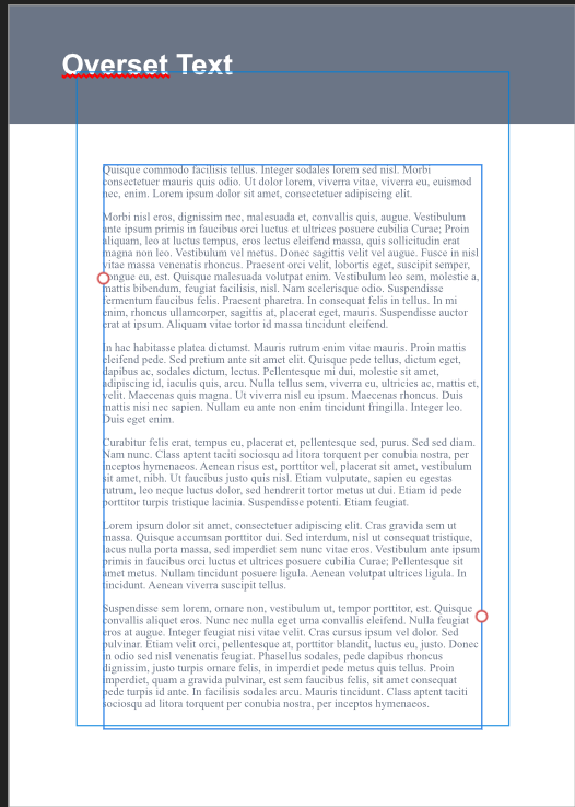 Frame Text Overflow Not Showing Indicator When Text Frame Not Selected User Error Please Ignore