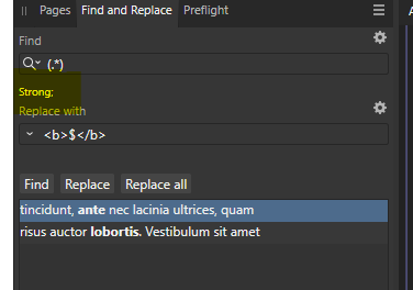 APub2 [Bug?] Search and Replace with Regex and Styles seems broken - Desktop Questions (macOS ...