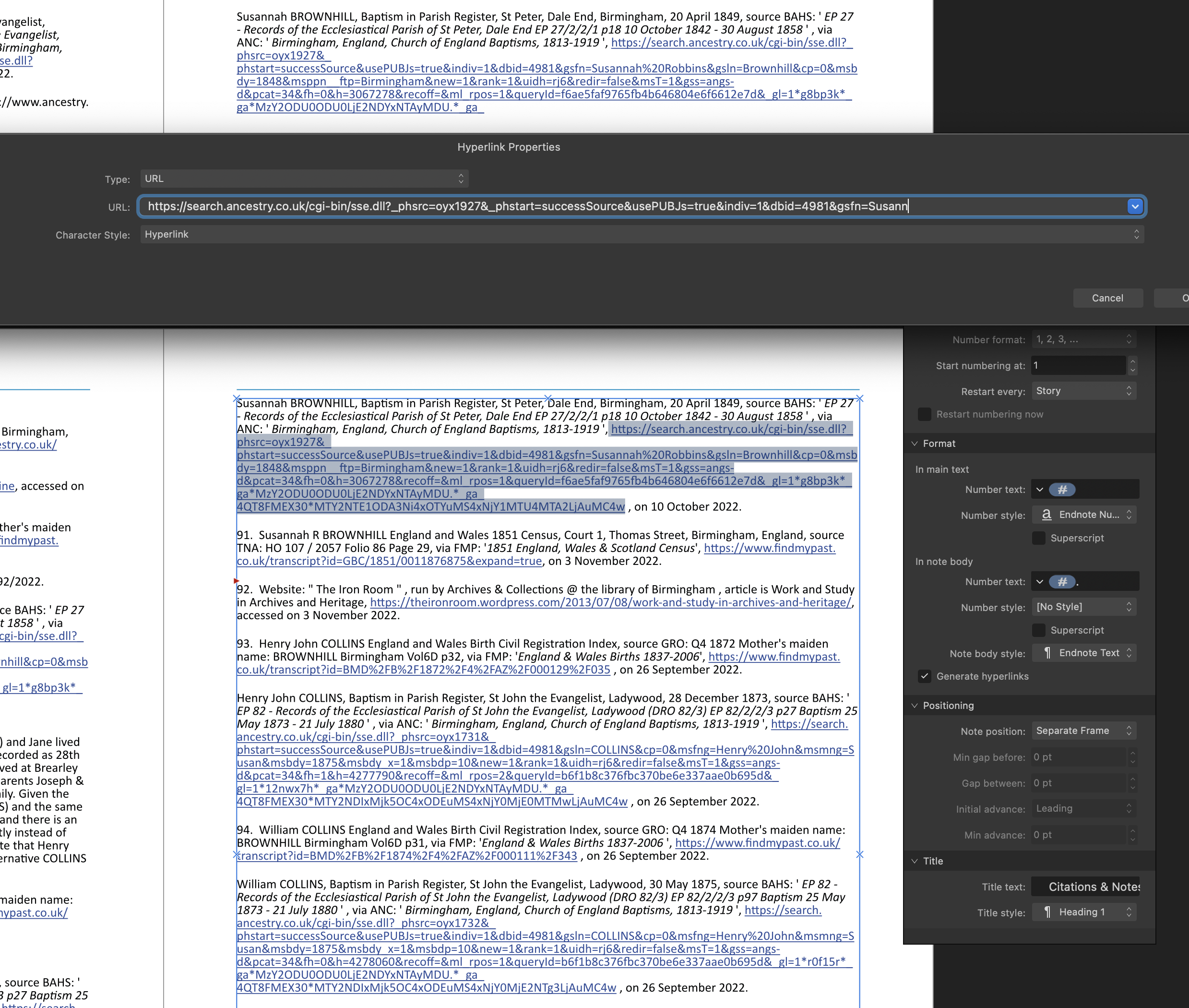 Endnote and hyperlink issues - V2 Bugs found on macOS - Affinity | Forum