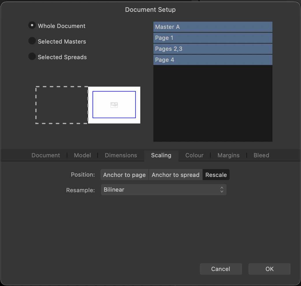 Should changing the DPI of the document change the size of a document page? - Affinity on ...
