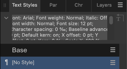 Text Styles summary is cut off - V2 Bugs found on macOS - Affinity | Forum