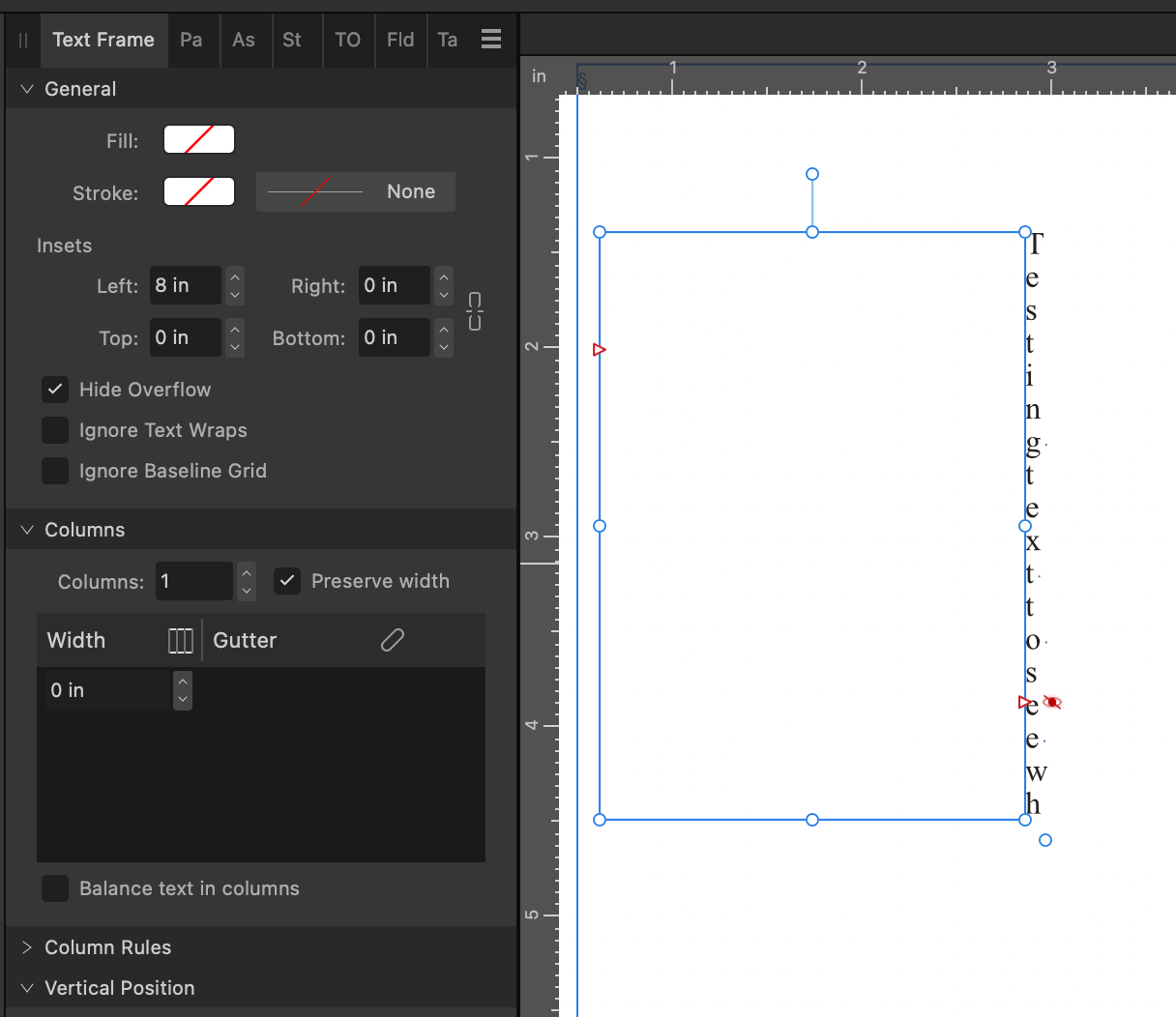 Did I find a secret Vertical Text function? Help! - Desktop Questions ...