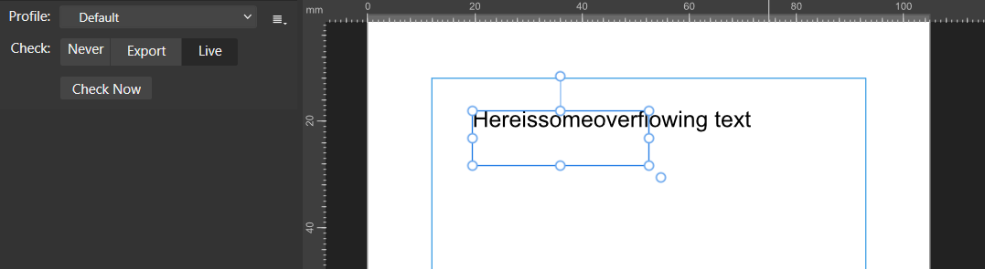Preflight check for text frame overflow doesn't work? - Desktop Questions (macOS and Windows ...