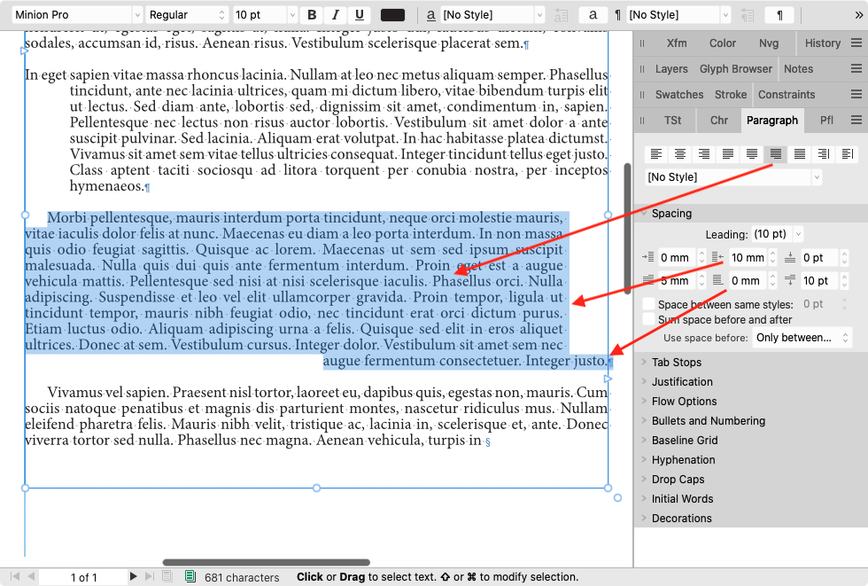 Indents - V2 Bugs found on macOS - Affinity | Forum