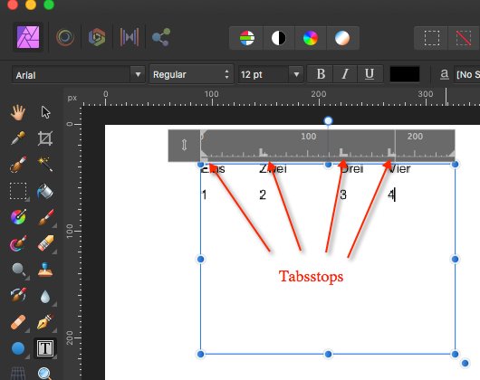 Visual Tab Stops in Affinity Designer - Desktop Questions (macOS and Windows) - Affinity | Forum